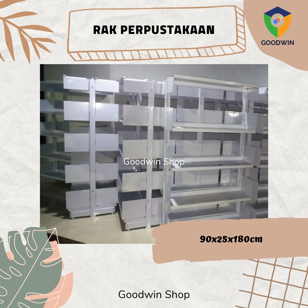 RAK BUKU.RAK PERPUSTAKAAN.RAK BUKU PERPUSTAKAAN.RAK BESI.RAK GUDANG ...