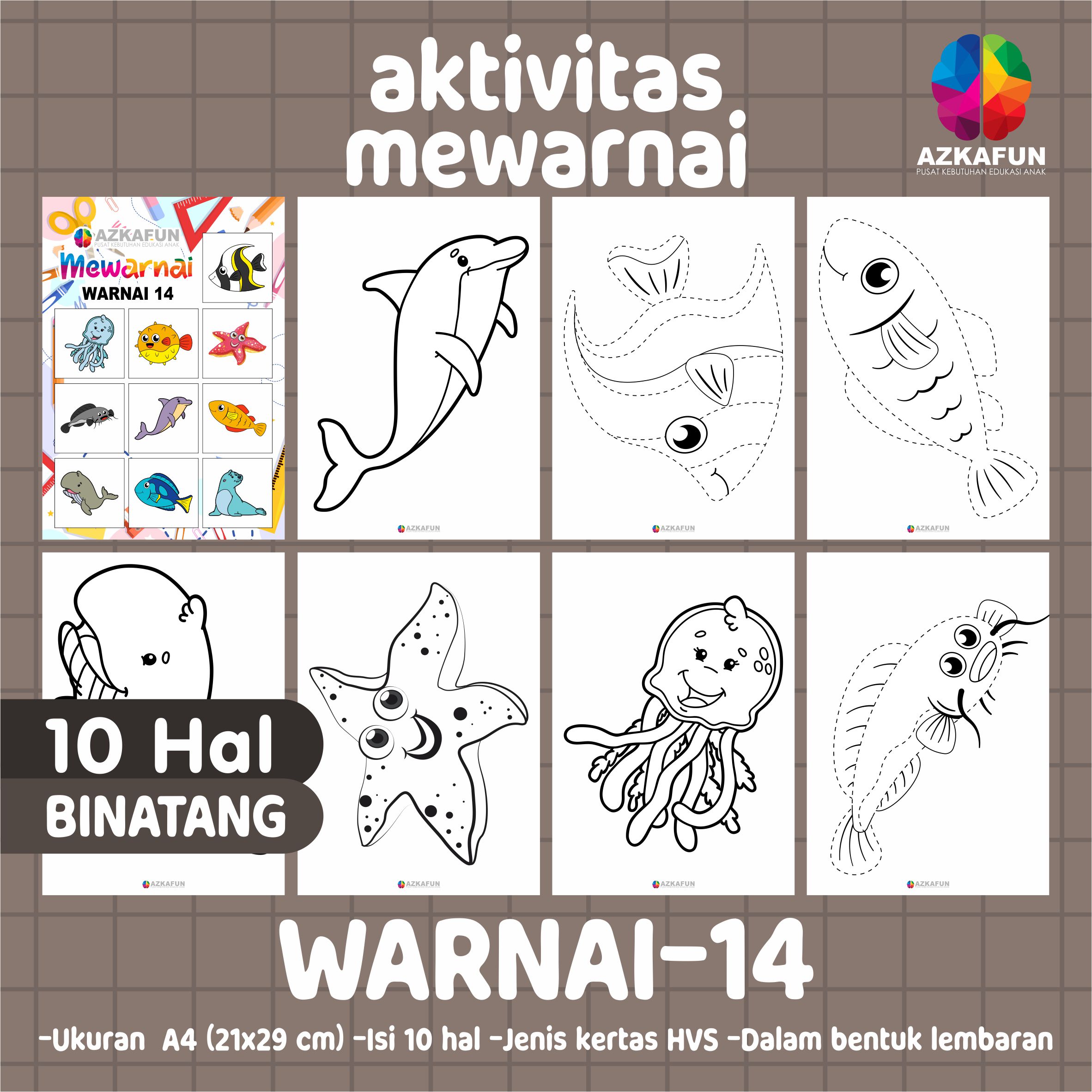 Lembar Belajar Mewarnai - Worksheet Anak - Belajar mewarnai Best seller ...