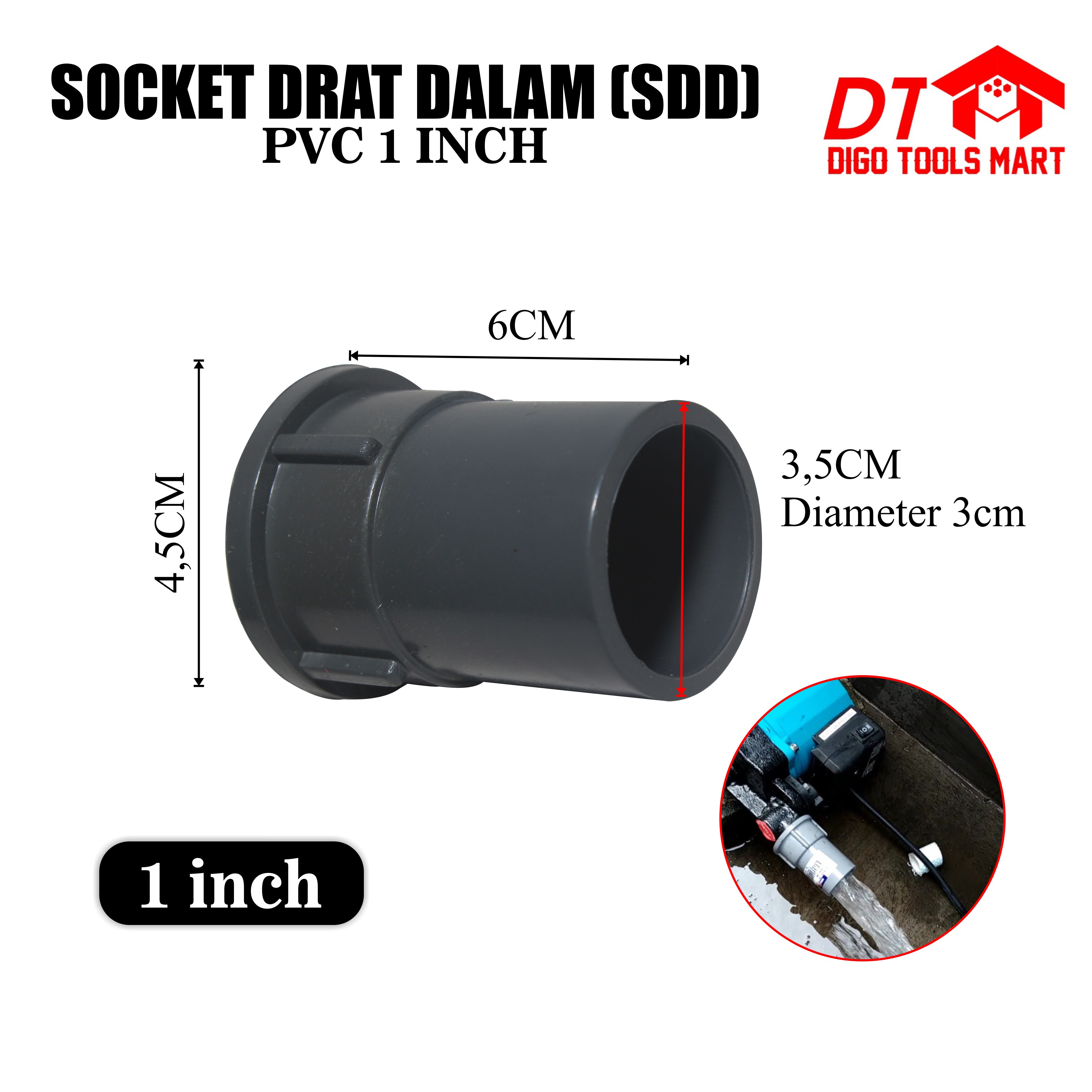 Socket Drat Dalam SDD PVC 1/2 inci 3/4 Inci 1 Inci Sambungan Pipa ...