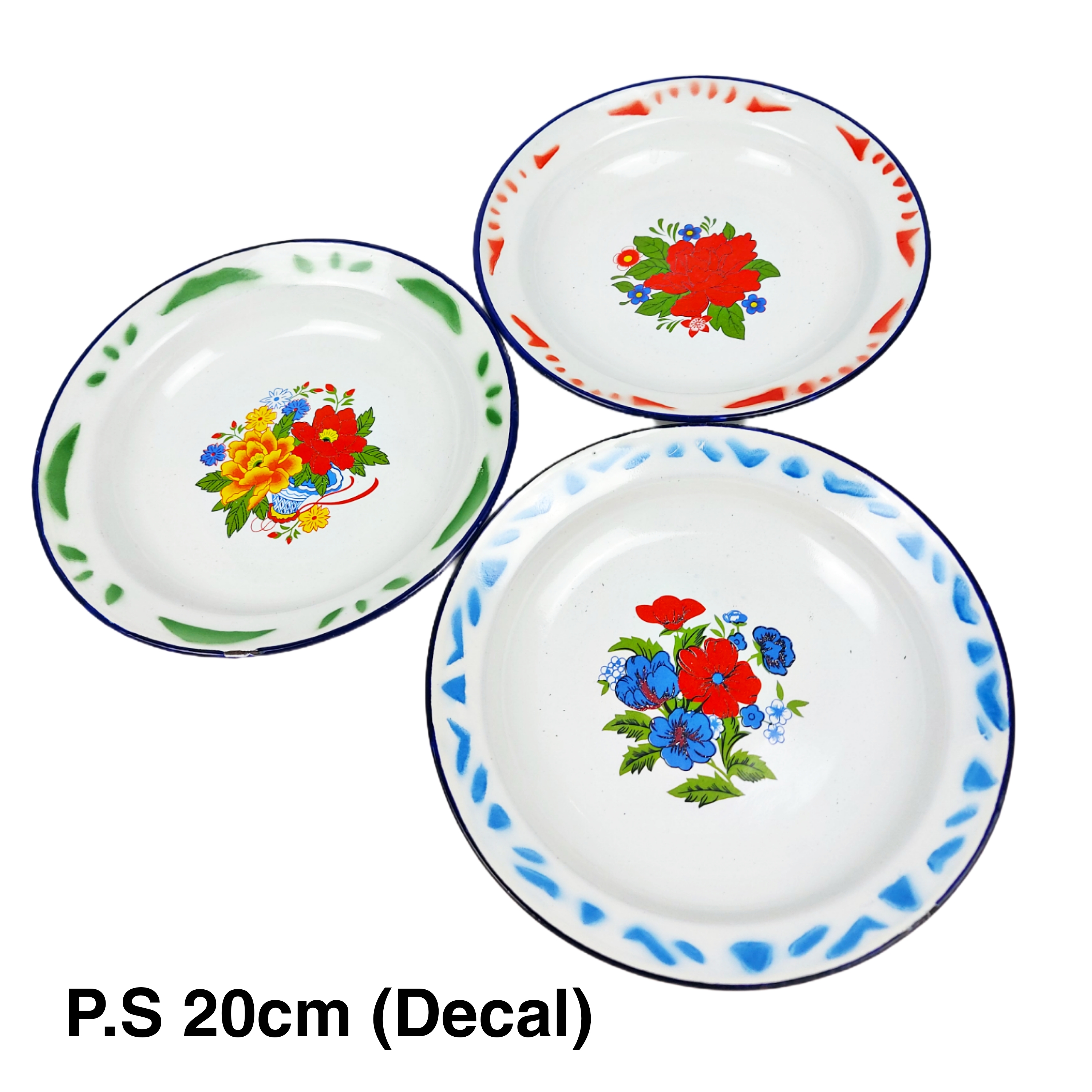 Piring Seng Enamel 14cm 16cm 20cm 22cm 23cm / Piring Jadul / Piring ...