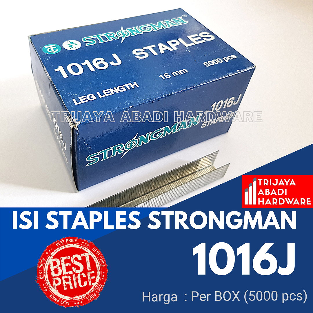 Isi Staples Strongman 1016J Tembakan Angin (1 Box isi 5000 pcs ...