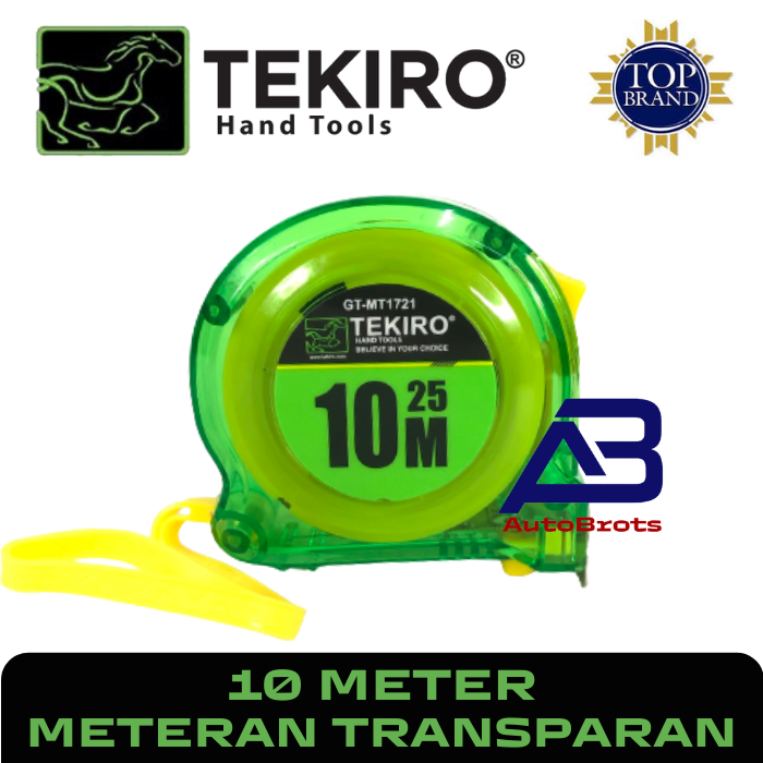 Meteran Transparan 10 METER TEKIRO / Measurement Tape Transparent ...