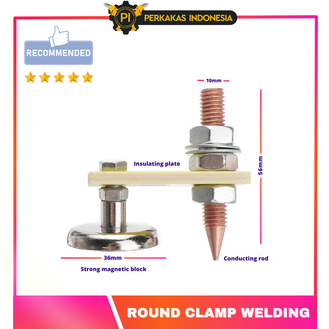 Magnet Ground Las Welding Clamp Klem Kabel Tang Travo Strong Suction ...