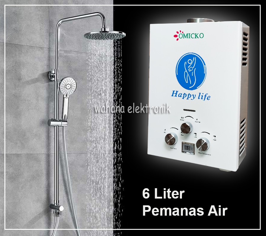 PEMANAS AIR GAS DIGITAL DAN OTOMATIS Water Heater GAS OMICKO | Lazada ...