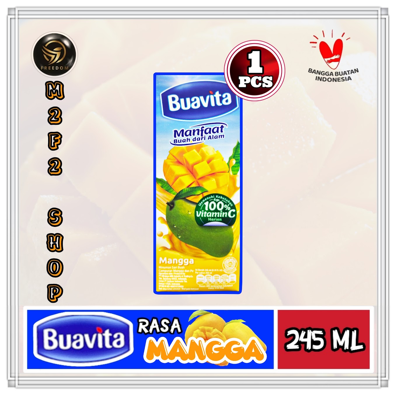 Jus Buavita Rasa Mangga Kotak | Juice Mango - 245 ml (Kemasan Satuan) | Lazada Indonesia