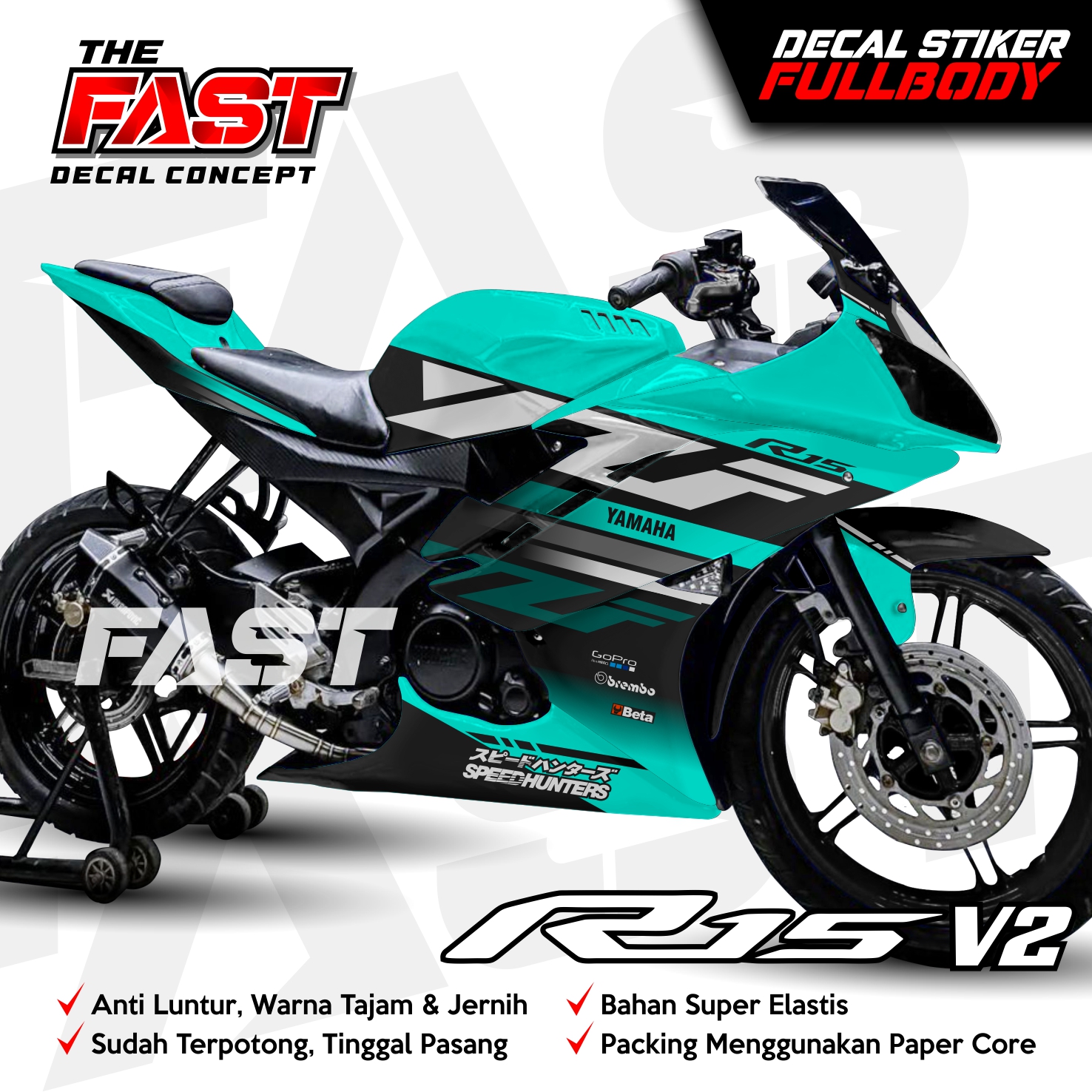 Decal R15 V2 Sticker Striping Fullbody TERBARU Decal Yamaha R15 V2 ...