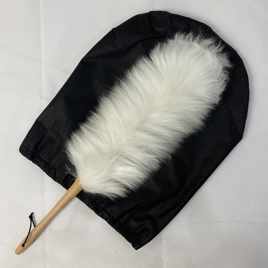 Morshine Kemoceng Bulu Domba Wool Halus Lembut Wooden Handle Kayu Top ...