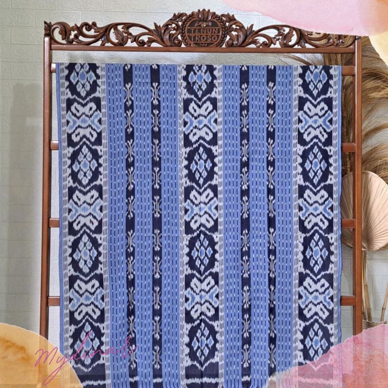 Kain Tenun Blanket Warna Biru Kaen Tenunan troso Jepara Kain batik ...