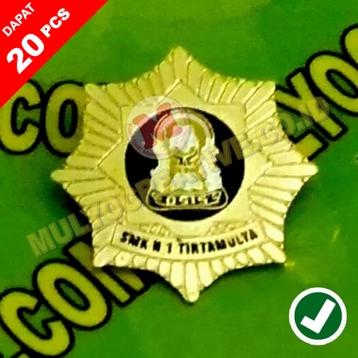 Pin Osis Smk Sma Smp Custom Nama Sekolah Desain Bebas Bros Emblem