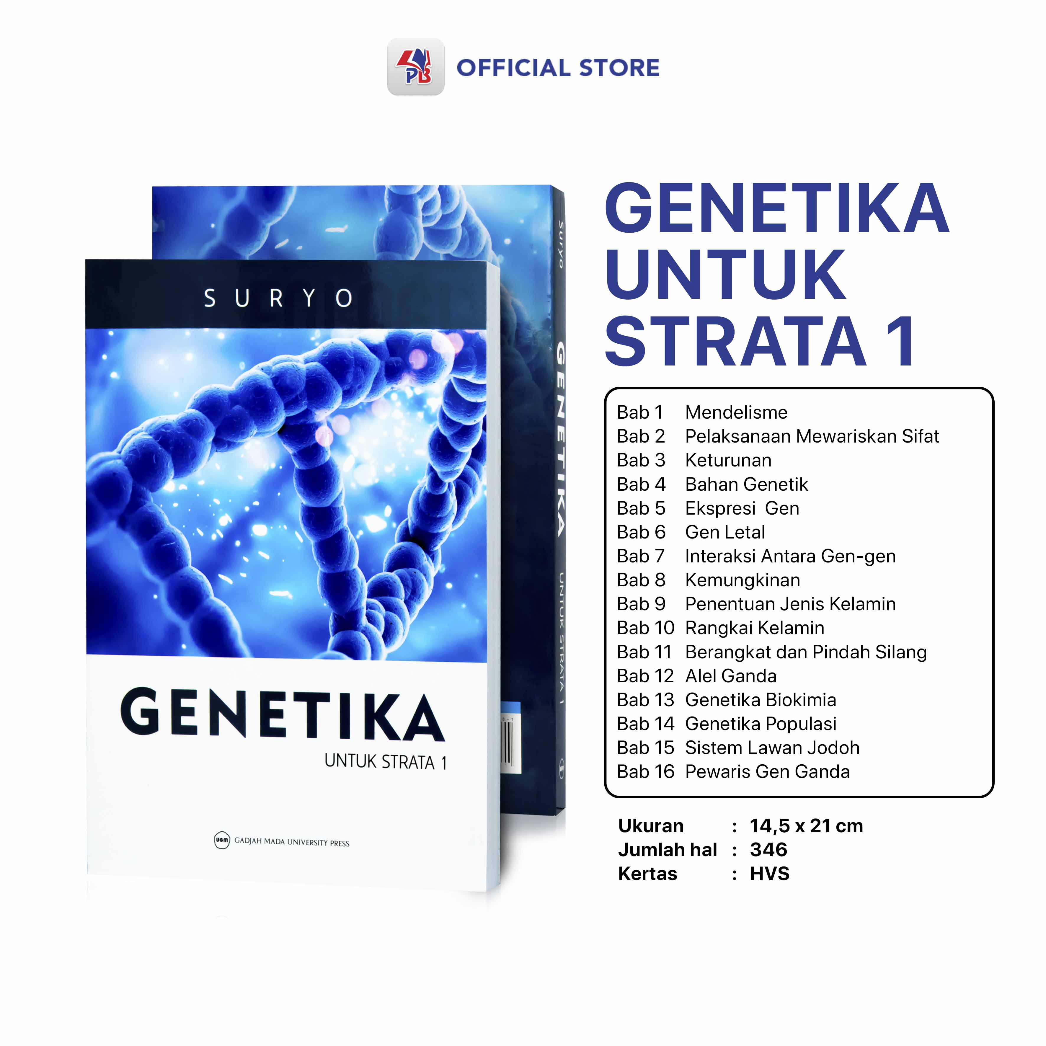Buku Genetika Untuk Strata 1 / Suryo / UGM Press | Lazada Indonesia
