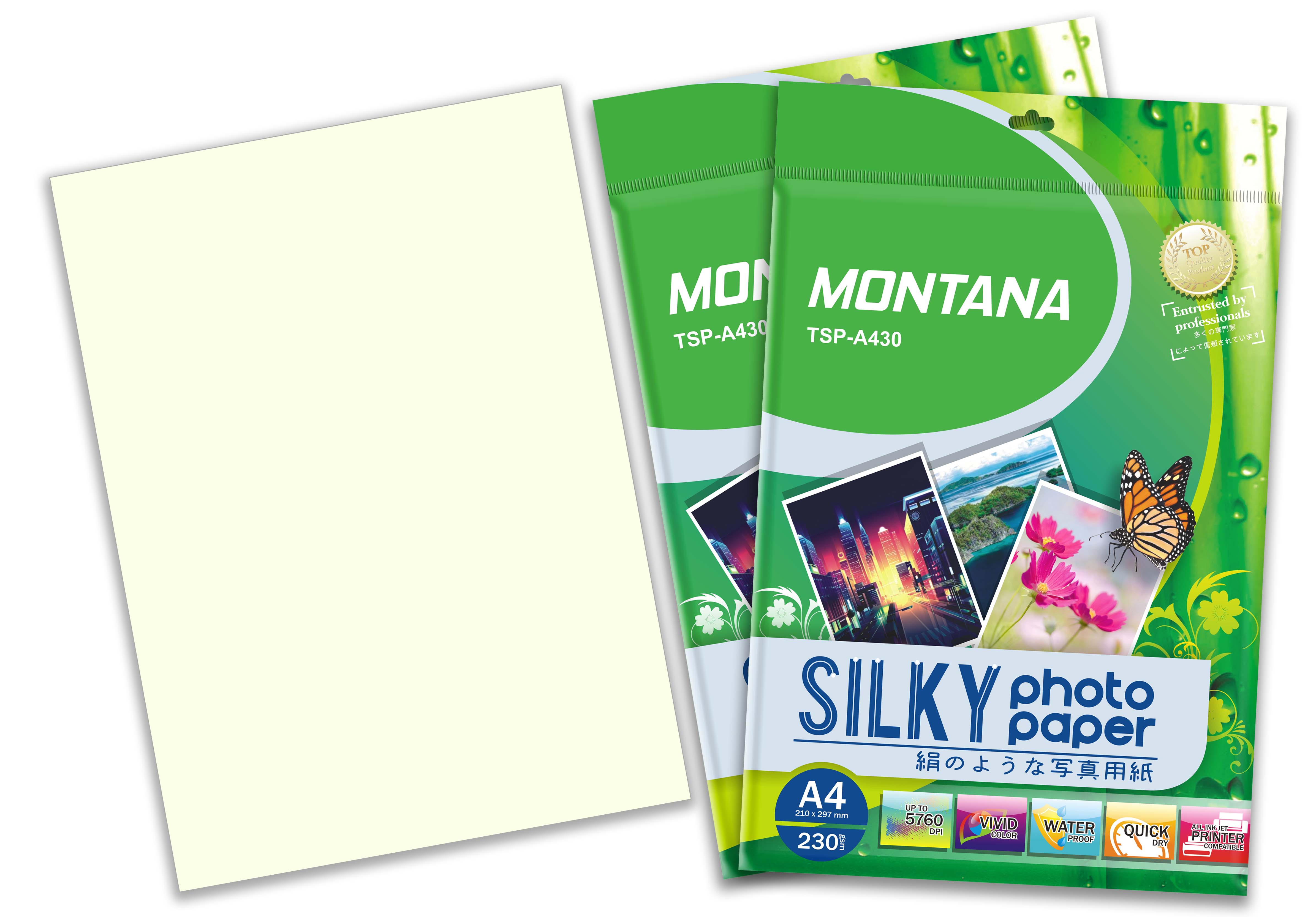 Montana silky paper/printing paper texture silk A4 230gsm | Lazada PH