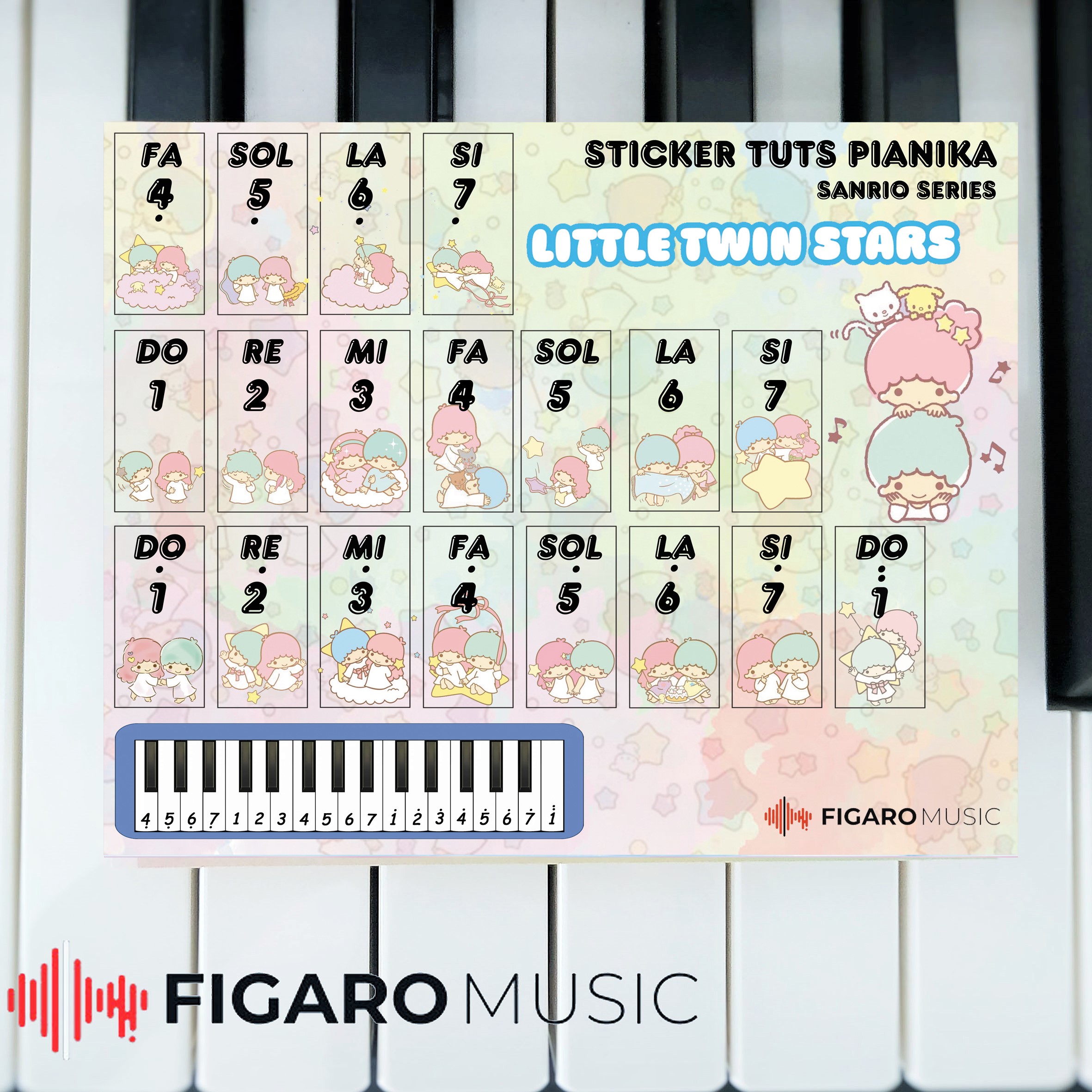 Stiker Pianika Sanrio - Sticker Tuts Pianika Melodica Seri Sanrio ...