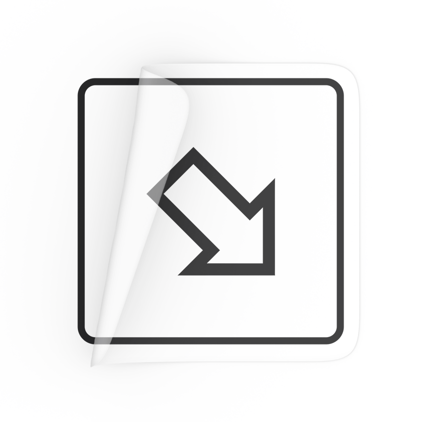 stiker tanda arah serong - stiker penunjuk arah - stiker dinding ...