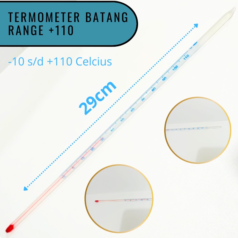 Thermometer Batang Praktikum Lab pengukur suhu Thermometer air alkohol ...