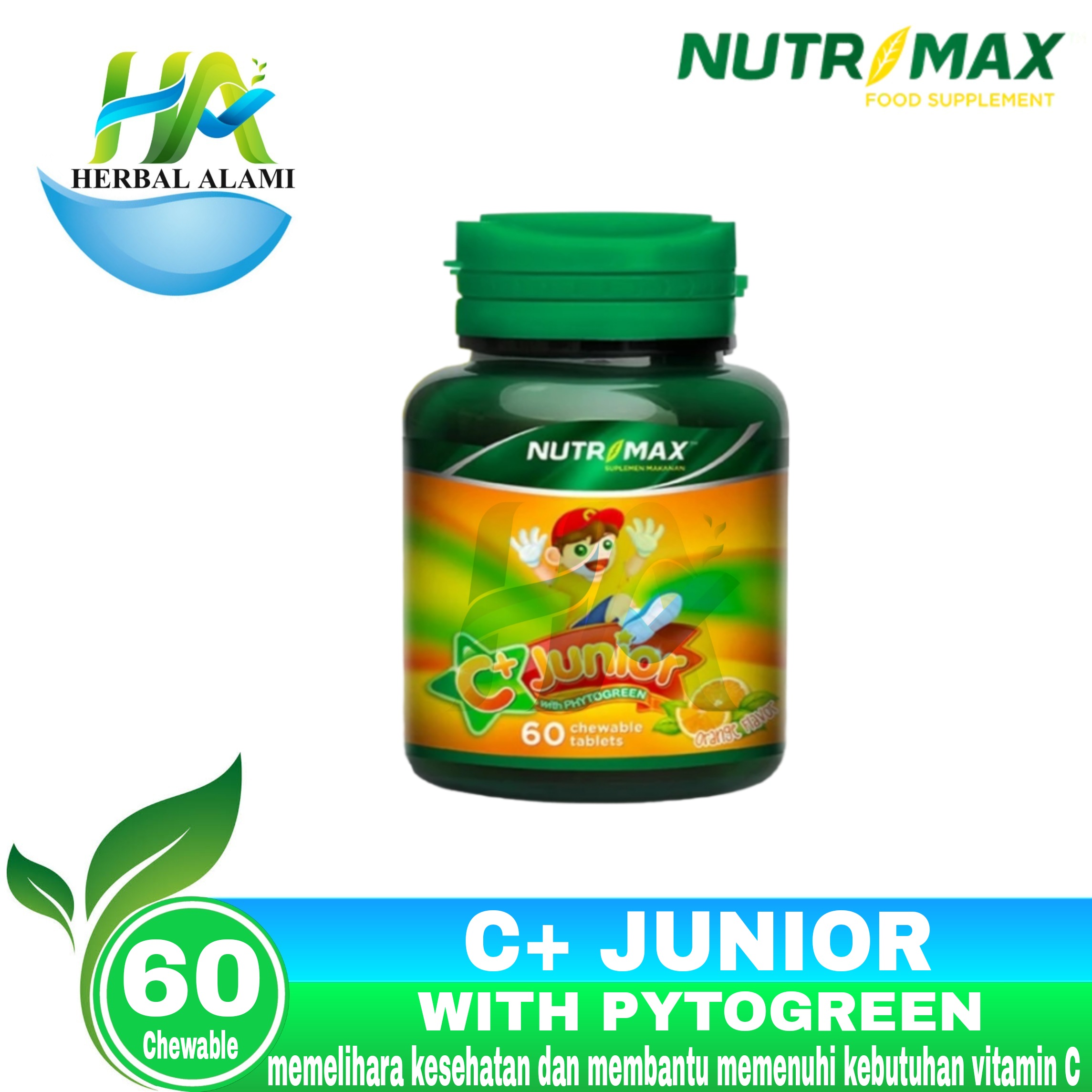 Nutrimax C+ Junior with Phytogreen 60 Tablet Kunyah - Vitamin Anak ...