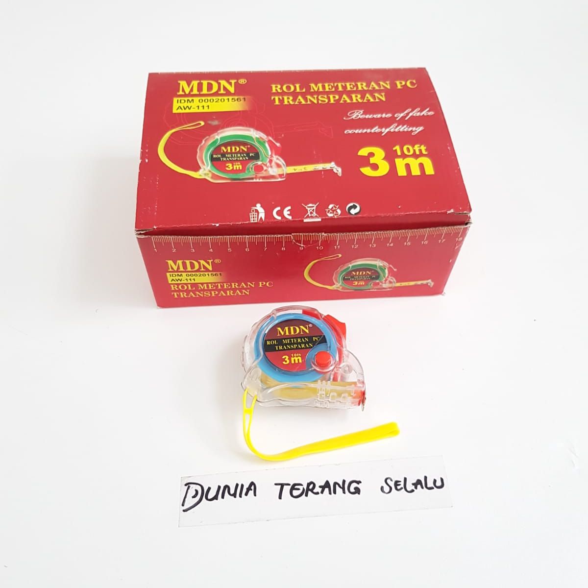 Meteran Rol MDN Transparan 3m / Meteran Gulung 3 m / Meter Roll ...