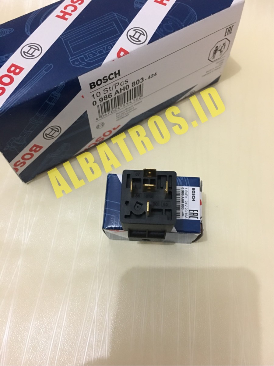 Relay bosch kaki 5 riley bosch kaki lima 87A 24V AH0-803 relay klakson ...
