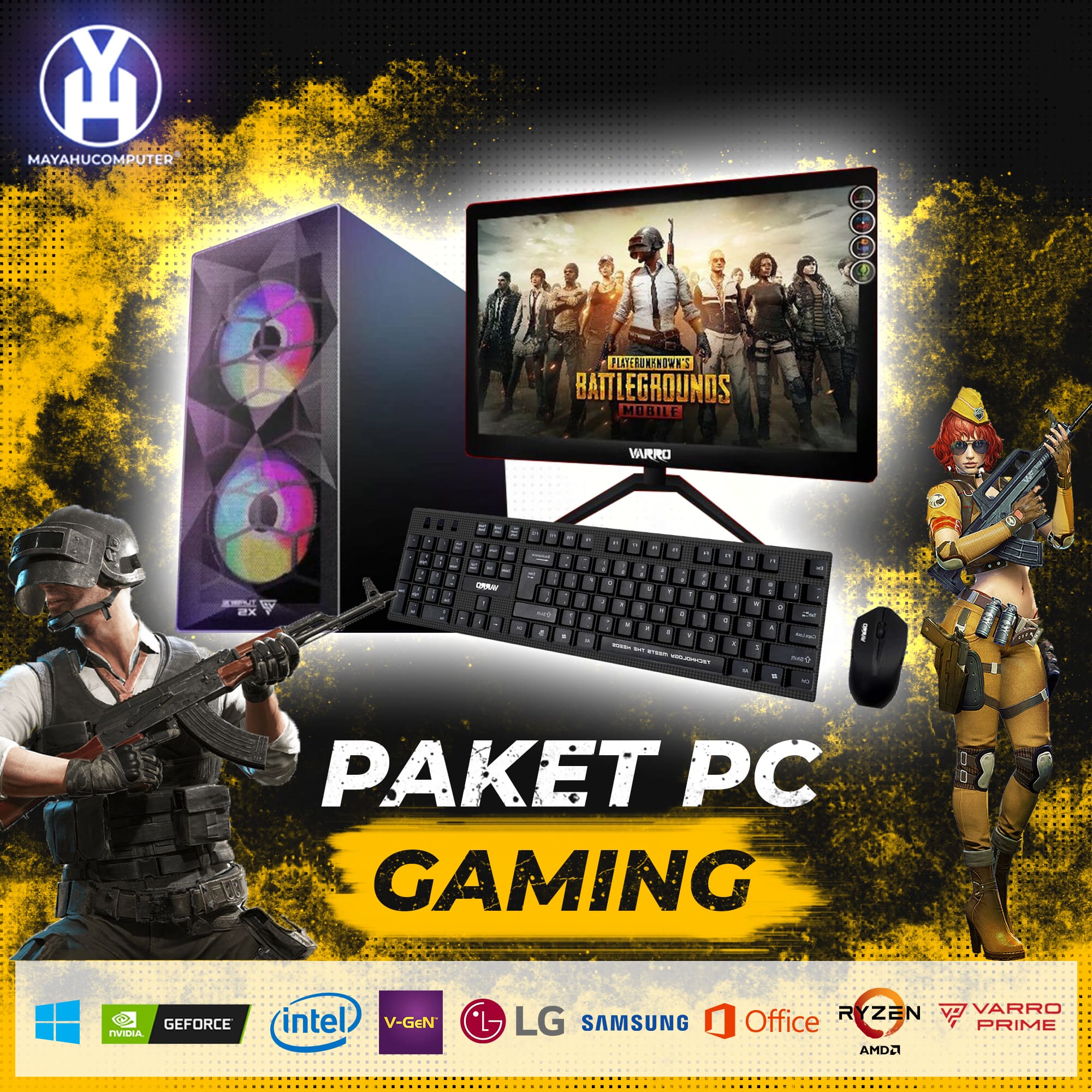 PC GAMING FULLSET I7 RAM 16GB MONITOR 19 INC - PC GAMING MURAH - PC ...