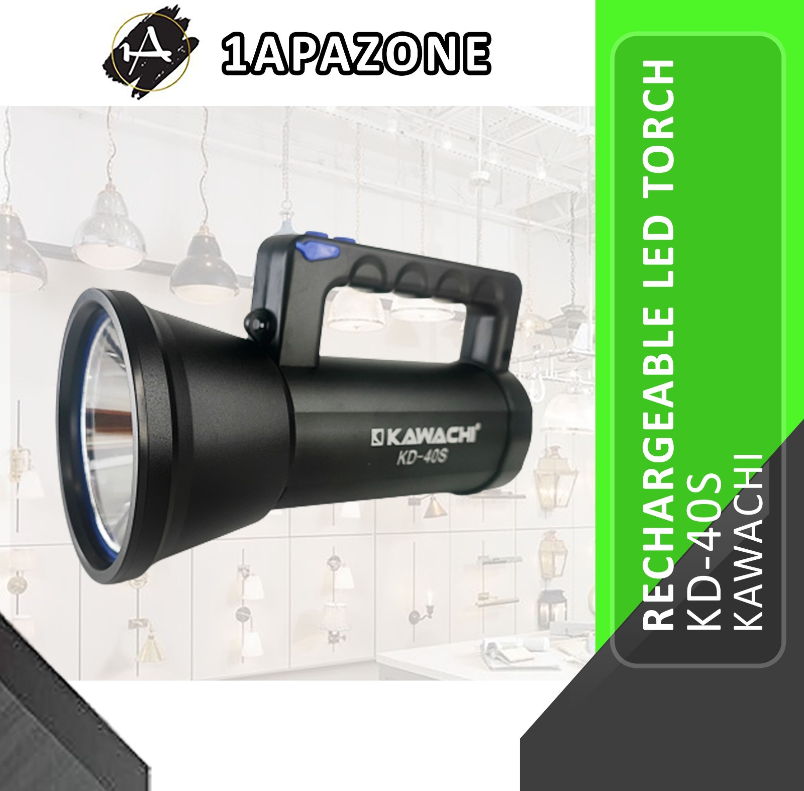 SENTER TENTENG (RECHARGEABLE LED TORCH) 40WATT CREE LED KD-40S KAWACHI ...