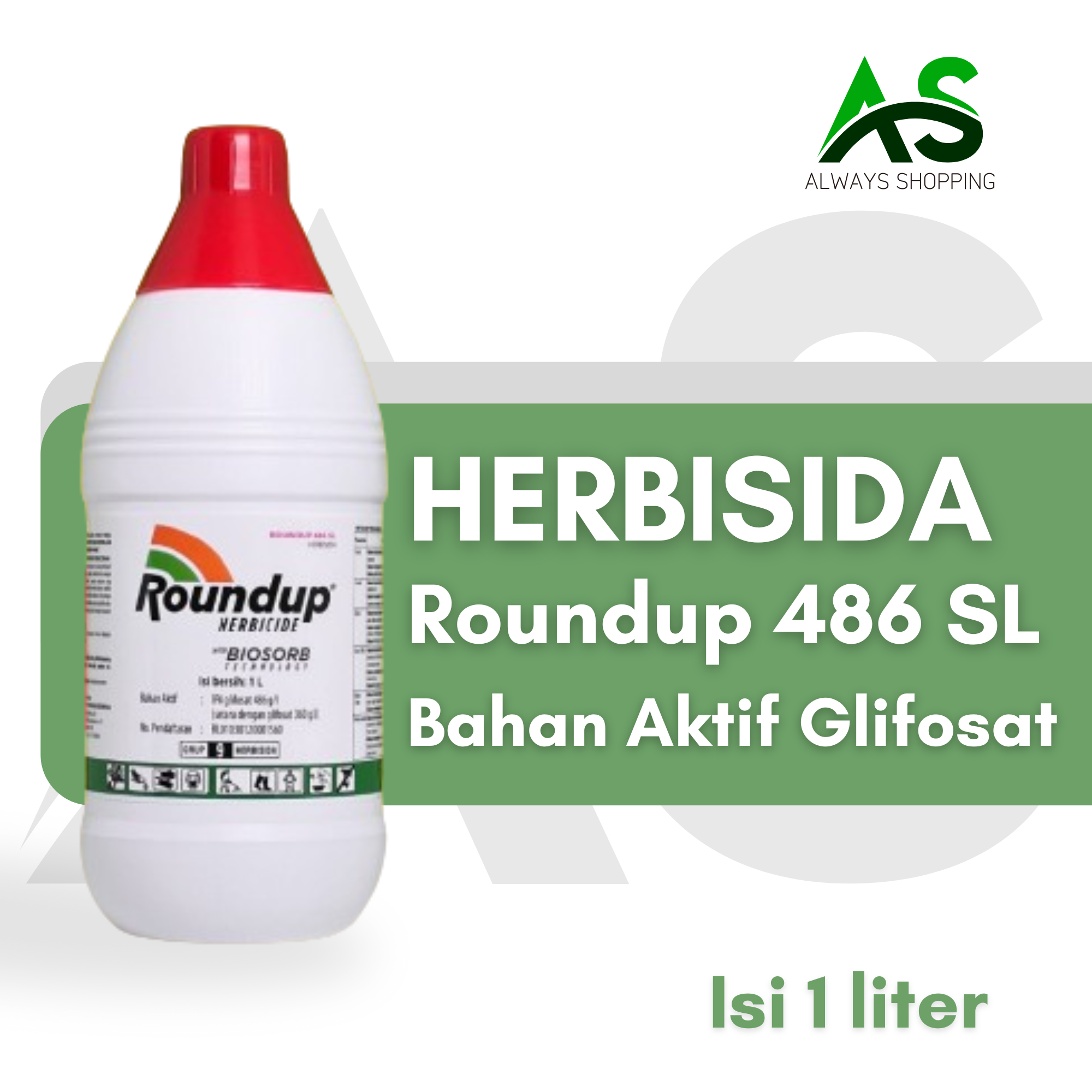 Roundup Herbisida 486SL 1 Liter Pembasmi Rumput Liar & Gulma Obat ...