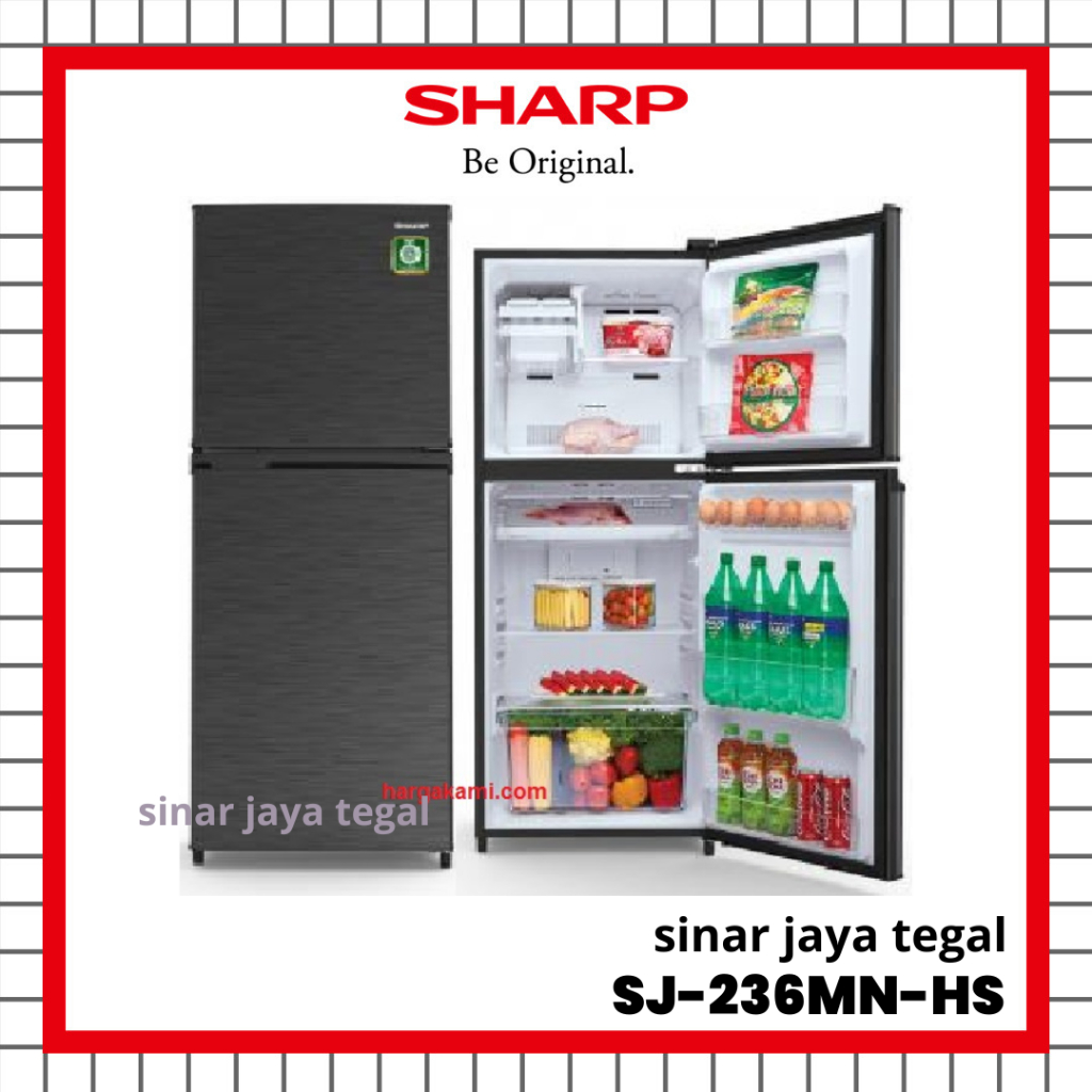 LEMARI ES SHARP 2 PINTU SJ-236MN-HS / KULKAS SHARP 2 PINTU SJ-236MN-HS ...