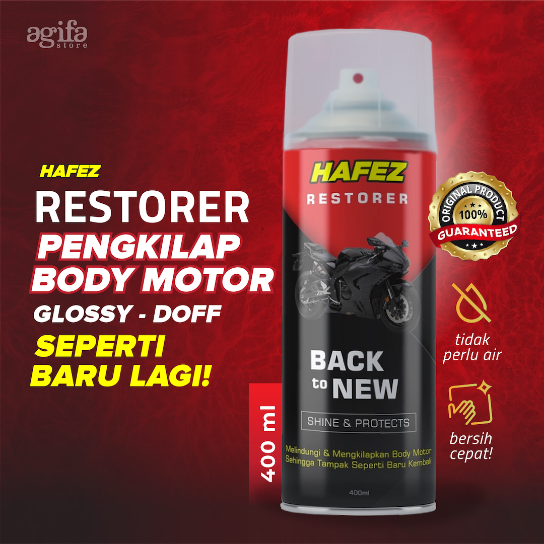 HAFEZ Restorer - Penghitam dan Pengkilap Body Kendaraan Motor dan Mobil - Wet Look & Glossy ...