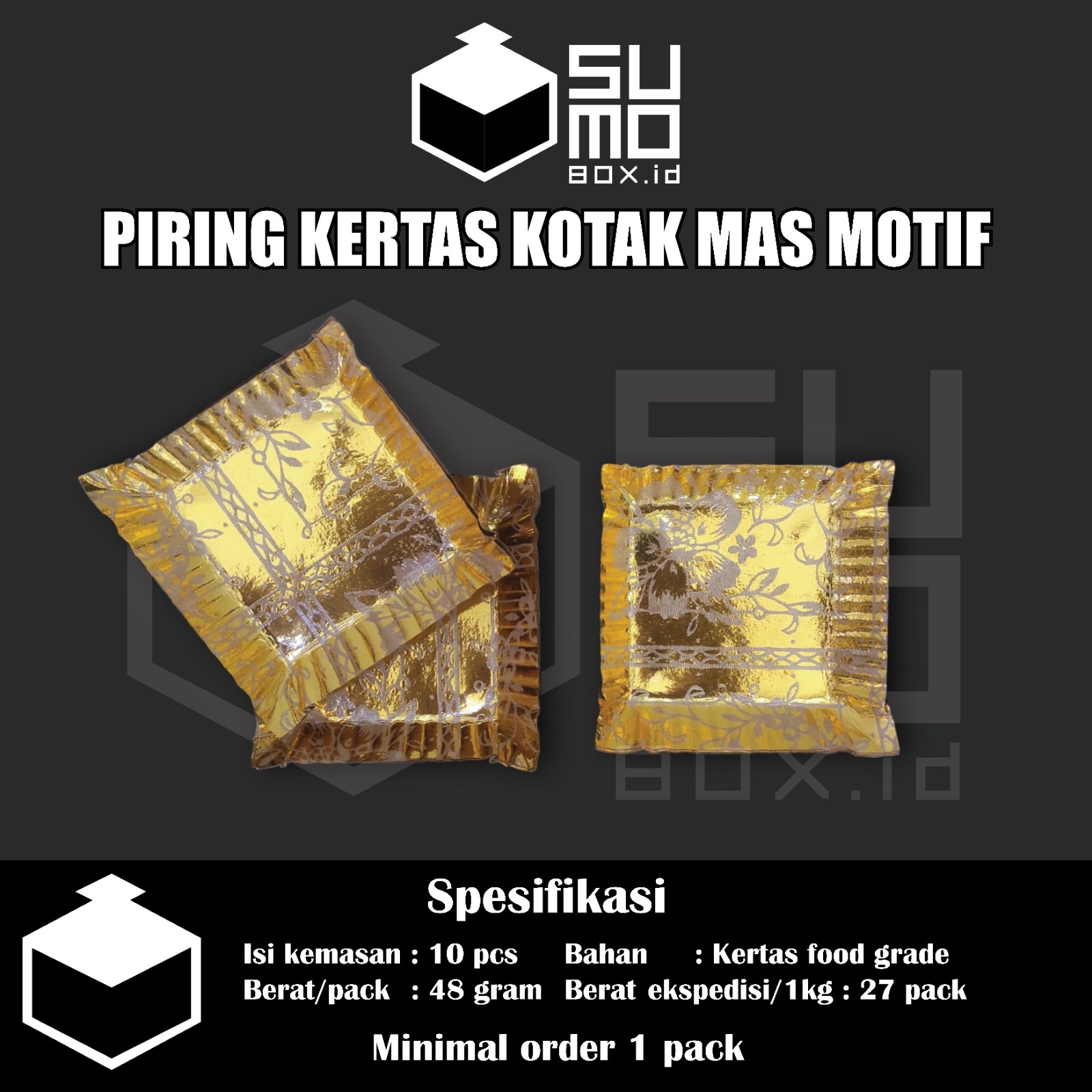 Piring kertas mas emas silver / piring kue bolu ulang tahun | Lazada ...