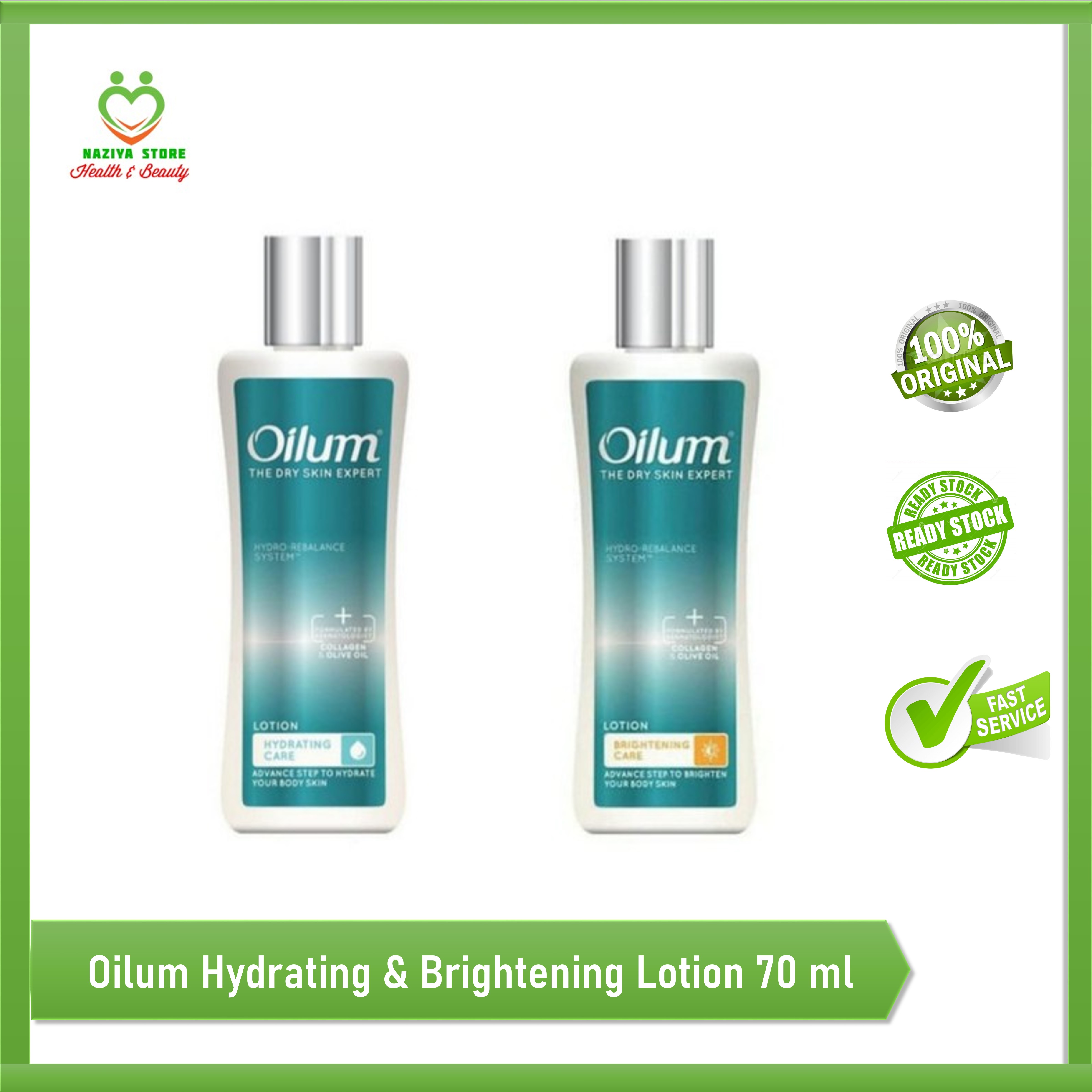 OILUM BODY LOTION Hydrating 70 ml Dan Brightening 70 ml Body lotion ...
