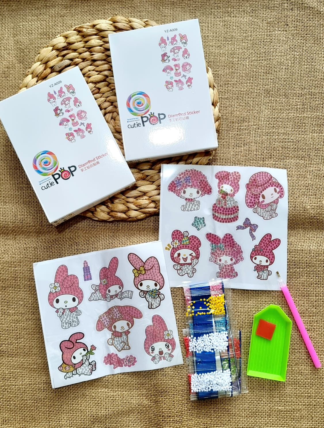 Diamond Sticker Painting Cutie POP DIY Art Mainan Anak Edukasi Lukis ...