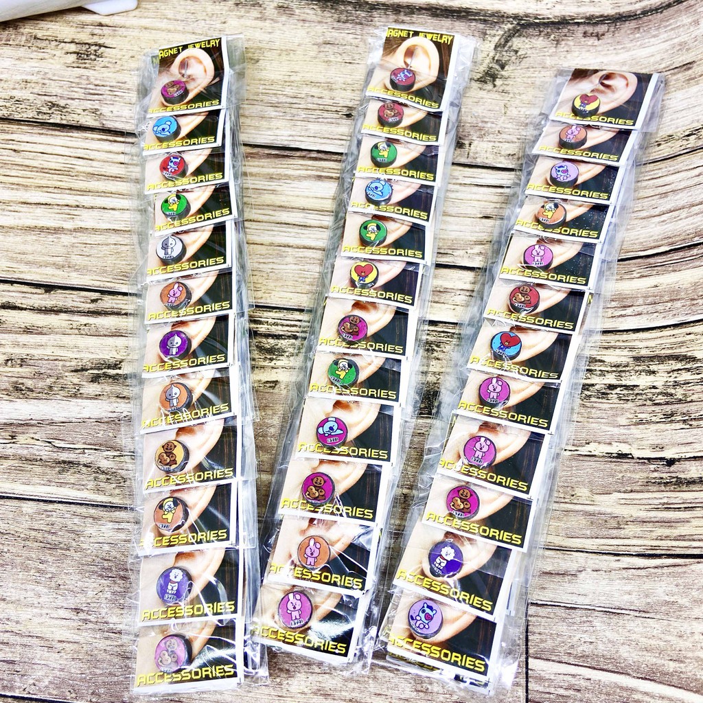 ANTING ANAK ANAK MAGNET MOTIF KARAKTER BT21 BTS / ANTING MAGNET BT21 ...