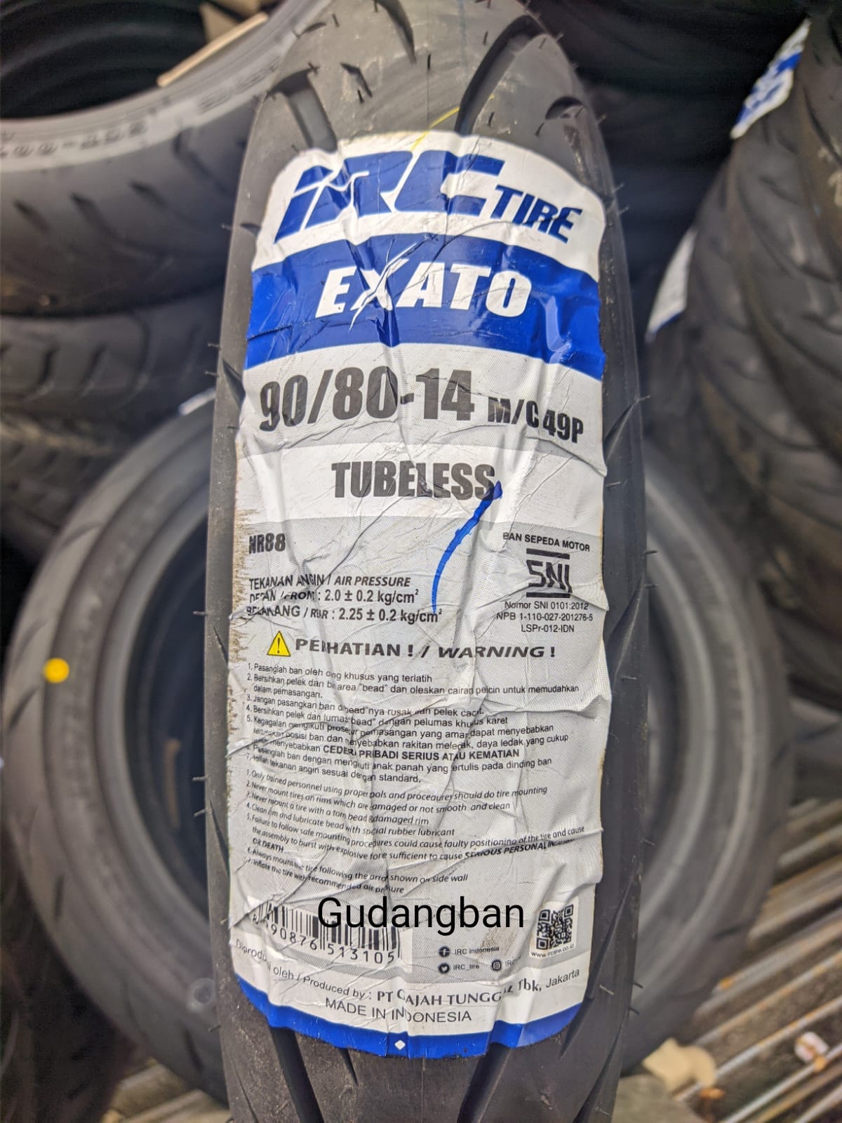 IRC 90 80 14 Exato NR 88 Tubeless Ban luar motor Matic vario beat FREE ...