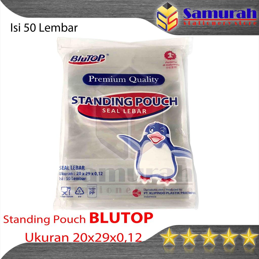 Plastik Standing Pouch PP 20 x 29 BluTop / Plastic Klip Bening Berdiri ...