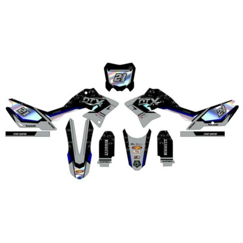 Dekal sticker decal motor KLX BF dtx hologram | Lazada Indonesia