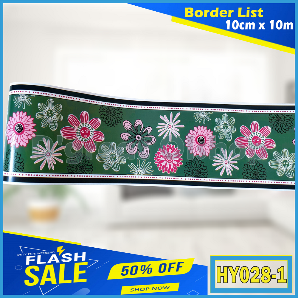 PROMO!! Wallpaper Sticker Border List Tembok Ukuran 10 cm x 10 m ...