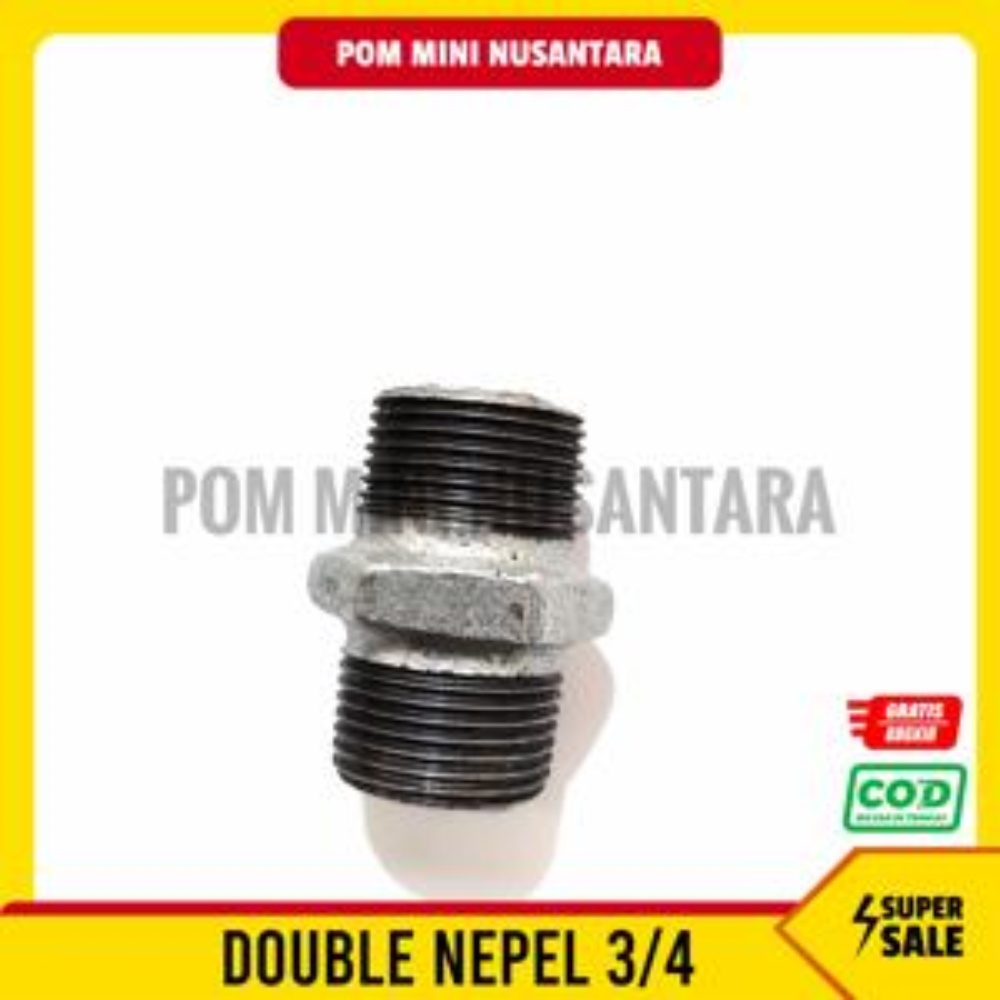 Pom Mini Nusantara - Dobel Double Nepel Pertamini Drat Luar Galvanis Ukuran 3/4 | Lazada Indonesia