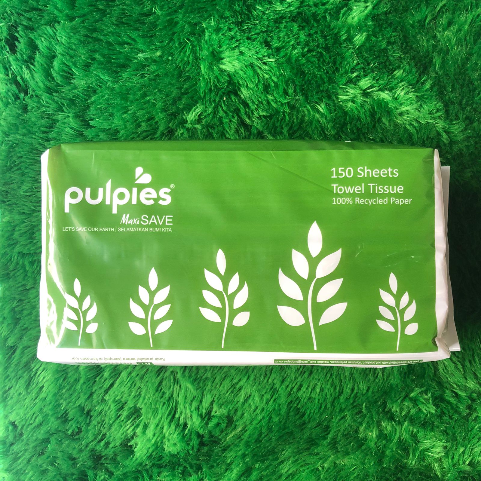 TISSUE PULPIES HANDTOWEL MAXISAVE 150 SHEETS 1 PLY TISSU MULTIFOLD ...