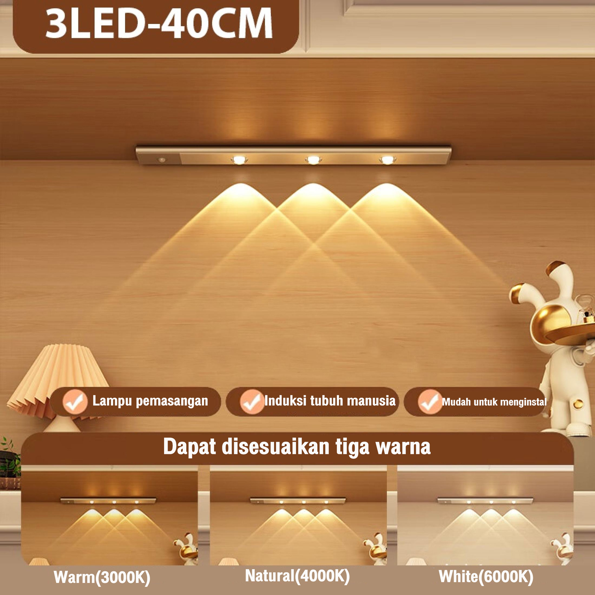 lampu led kamar tidur lampu pajangan lampu kamar lampu led kamar tidur 3 warna led super terang ...