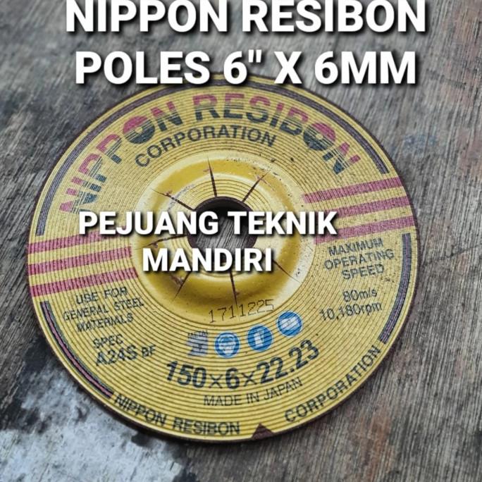 BATU GERINDA POLES NIPPON RESIBON 6 INCH X 6 MM / NIPPON RESIBON 6X6 ...