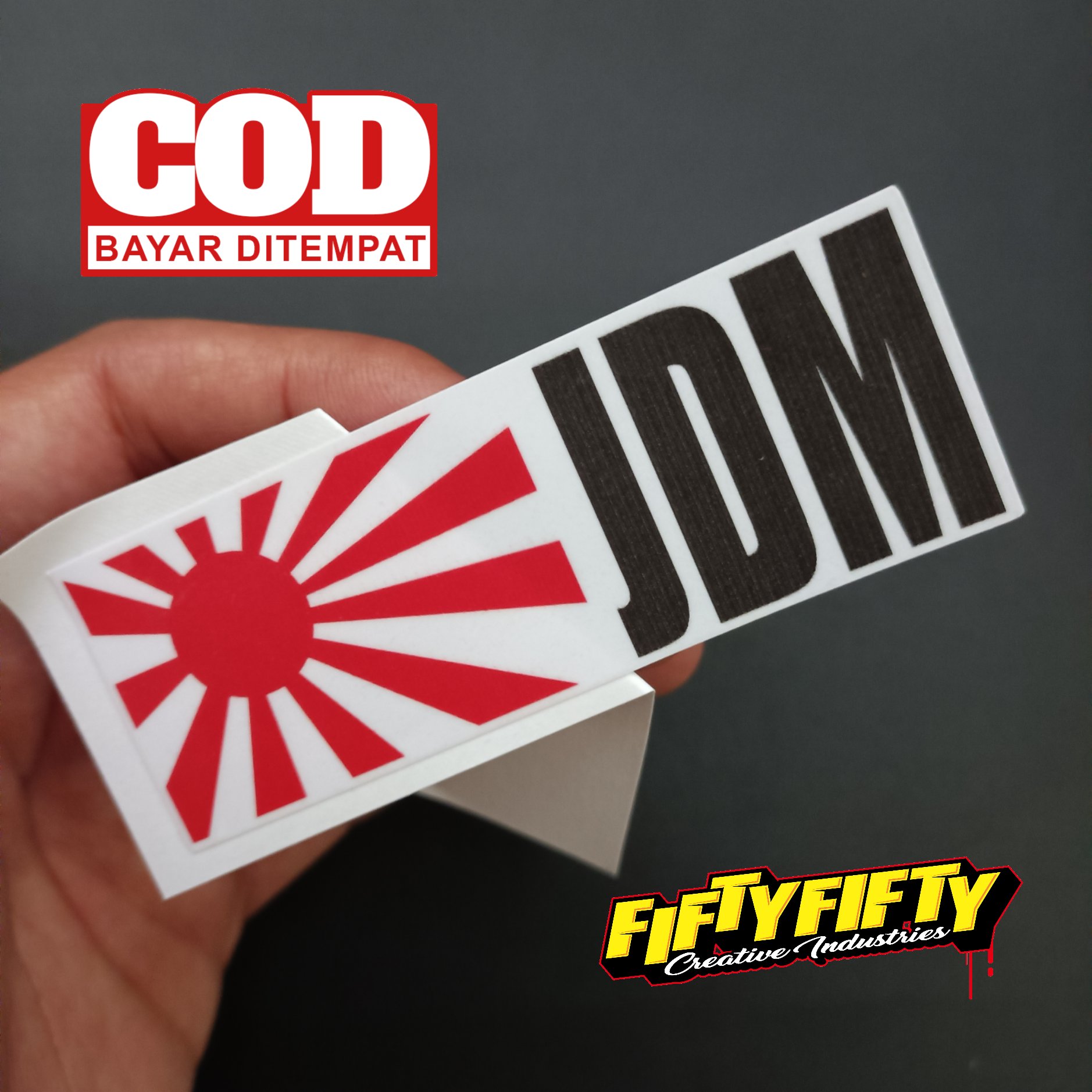 Stiker Print Cut JDM Stiker Printing Laminasi Glossy Stiker Motor Mobil ...