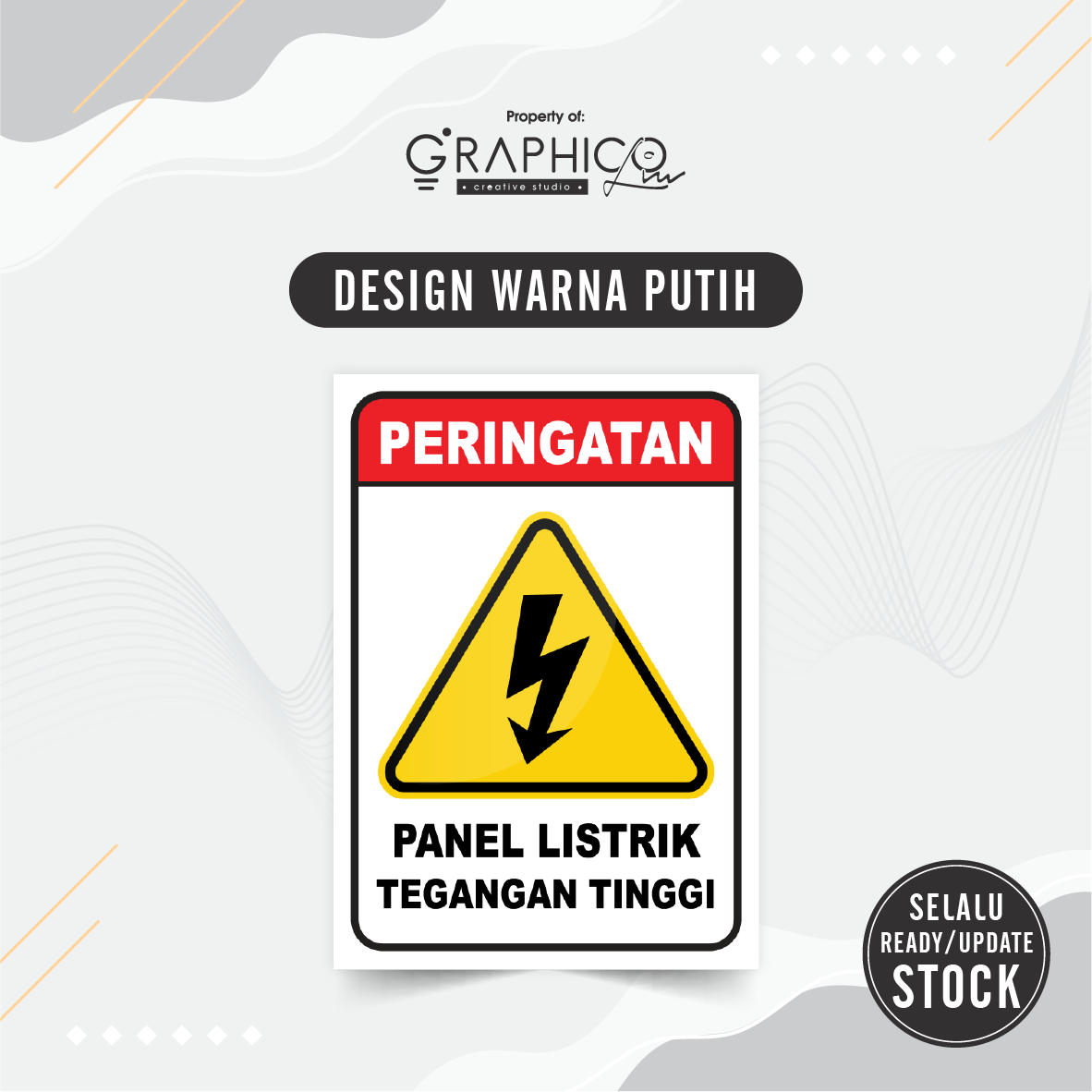Stiker Listrik Stiker Label Stiker Peringatan Tegangan Listrik (10x14cm ...