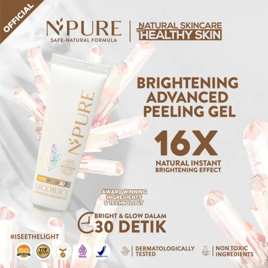 NPURE Bright & Glow Licorice Advanced Peeling Gel Exfoliating Gel | Lazada Indonesia