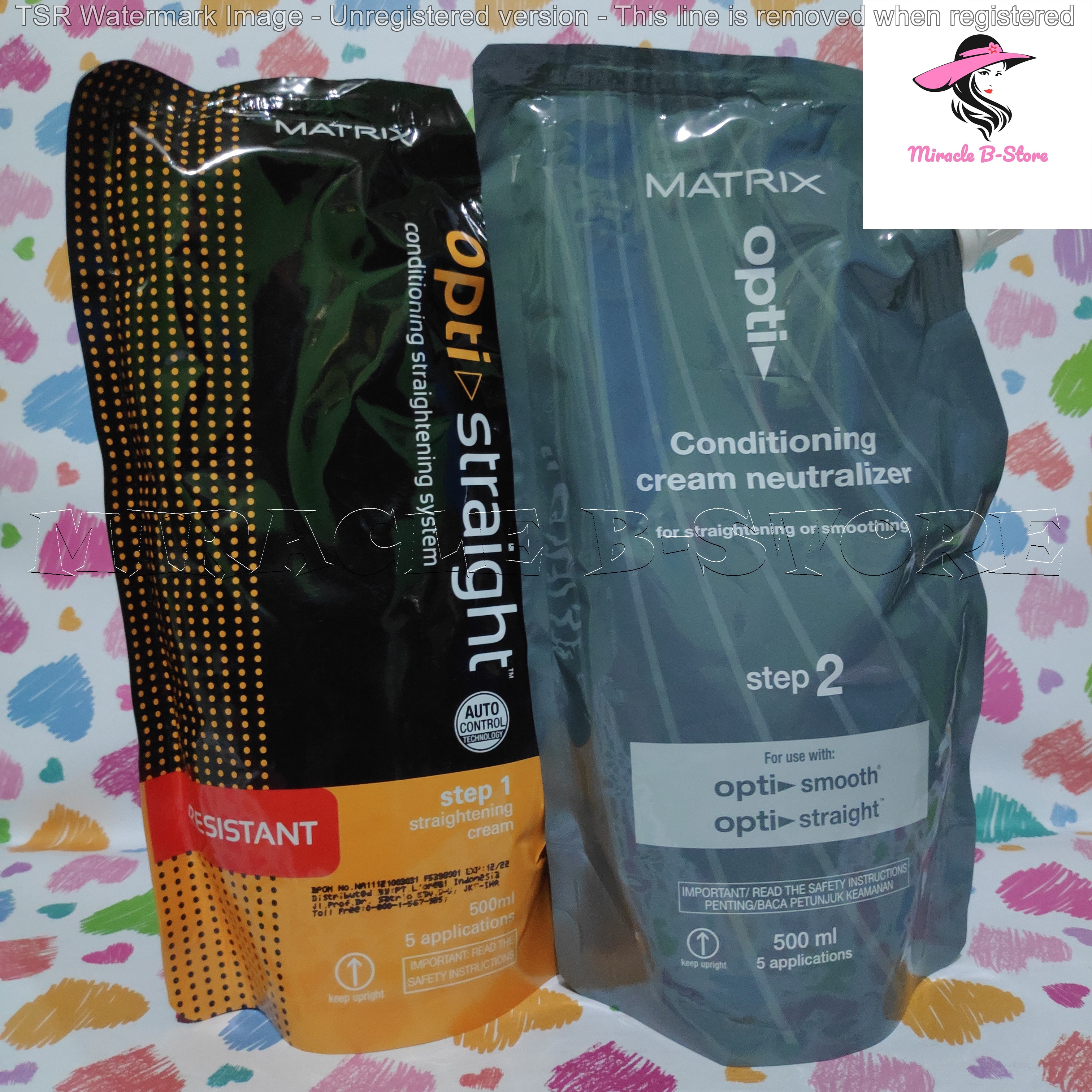 MATRIX OPTISTRAIGHT 500 ML PAKET STEP 1 + STEP 2 OPTISTRAIGHT ...