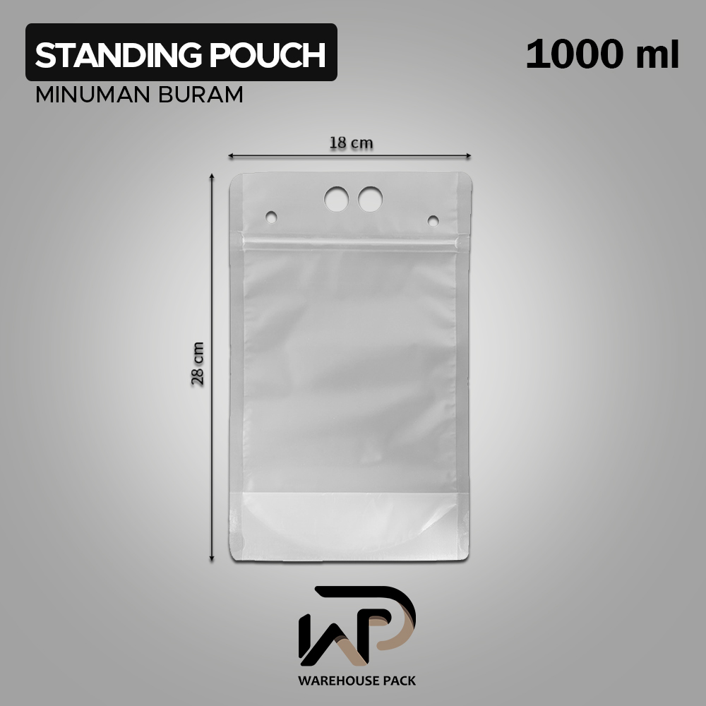 Standing Pouch Minuman Buram | Plastik Ziplock Klip Minuman| Stand Up ...