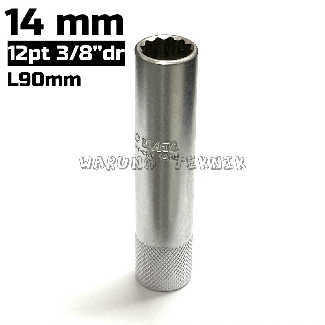 TJAP MATA SPARK PLUG SOCKET 14 MM 3/8" DR 12 PT - EYE BRAND KUNCI BUSI ...