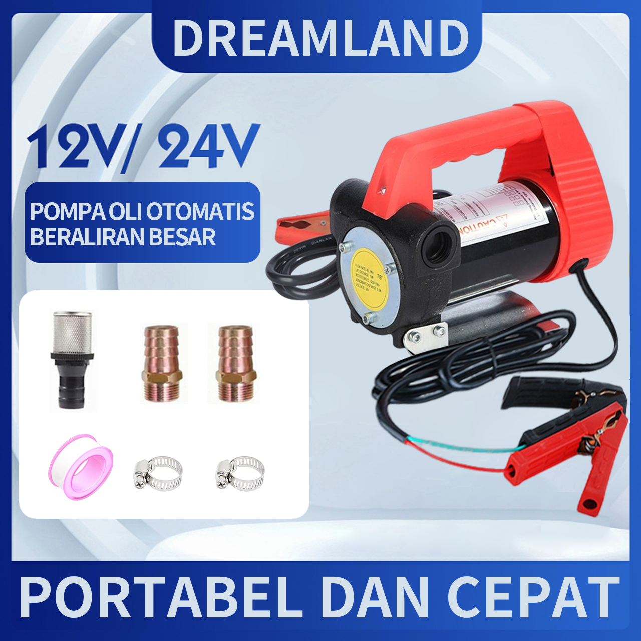 Pompa Minyak DC 12Volt 24Volt Solar Elektrik Diesel Transfer Pump Solar ...