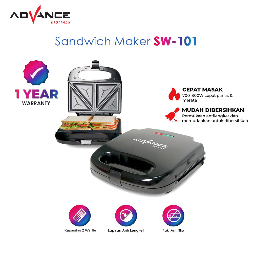 Sandwich Maker Advance SW-101 mesin pembuat sandwich Garansi Resmi ...