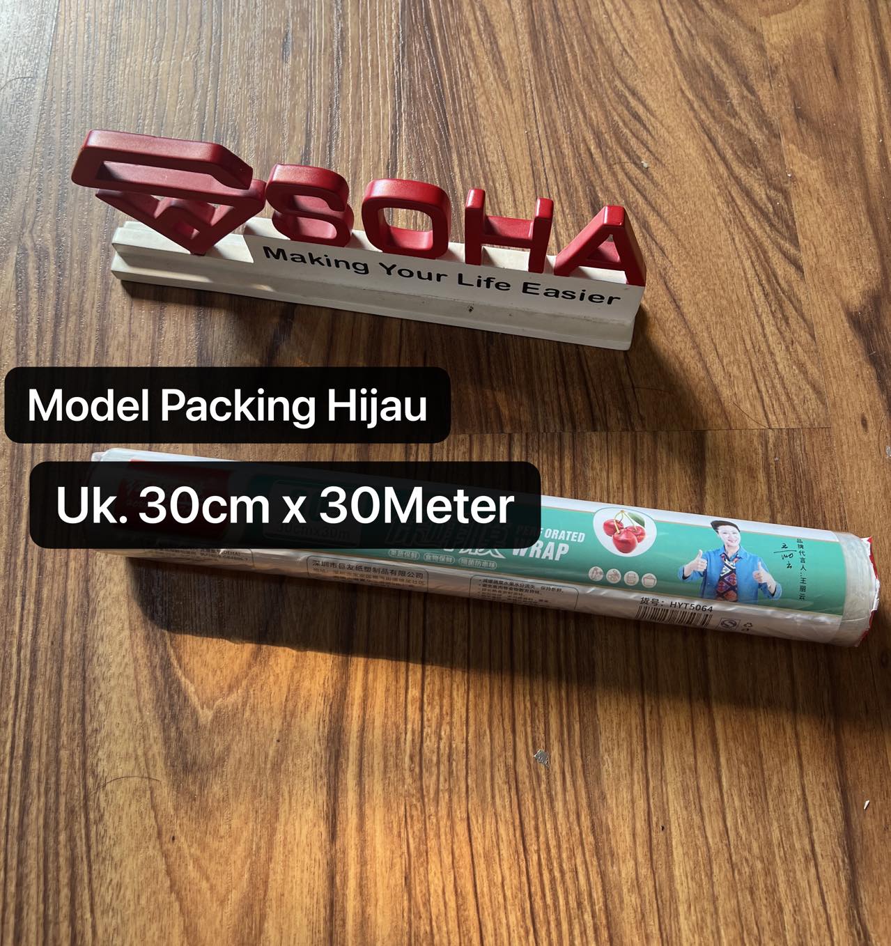 PW-01 Plastik wrapping Film Roll Food Grade Plastic PE Pembungkus ...