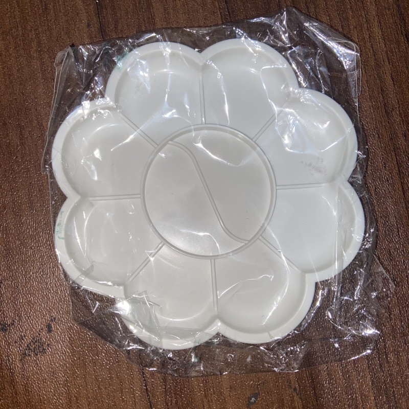 Palet Lukis Palette Gambar Seni Tinta Akrilik REC gambar plastik putih ...