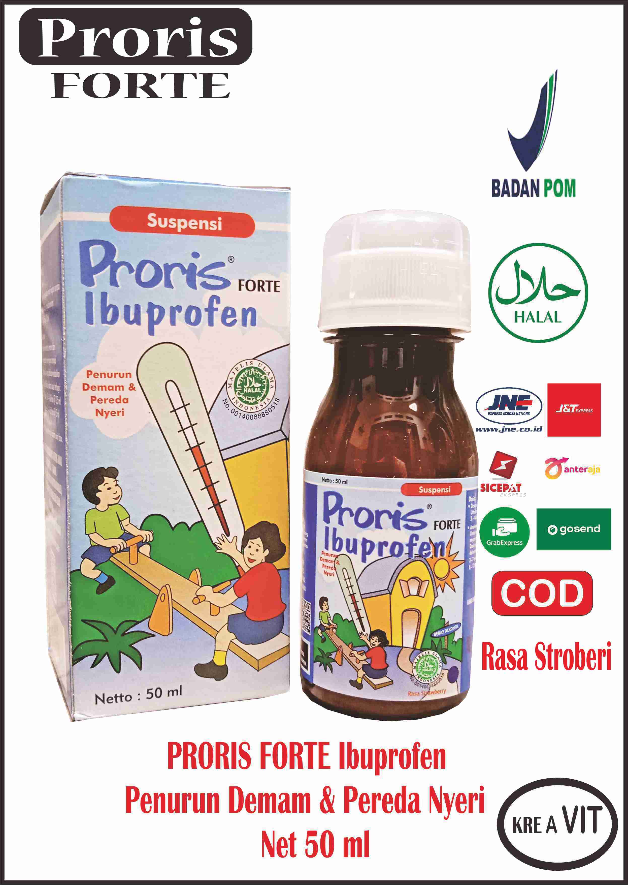 PRORIS IBUPROFEN FORTE SIRUP MEREDAKAN DEMAM NYERI SAKIT KEPALA DAN ...