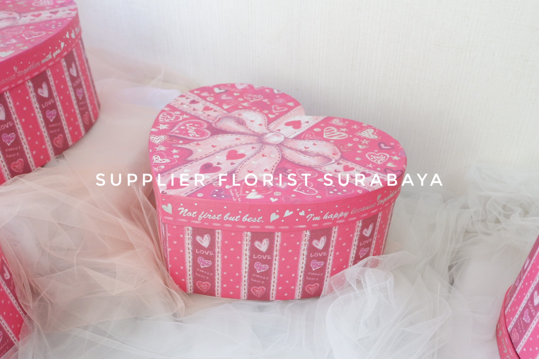 BOX HATI SEDANG 27CM/box bentuk hati/box kertas/box bunga/kotak hati ...